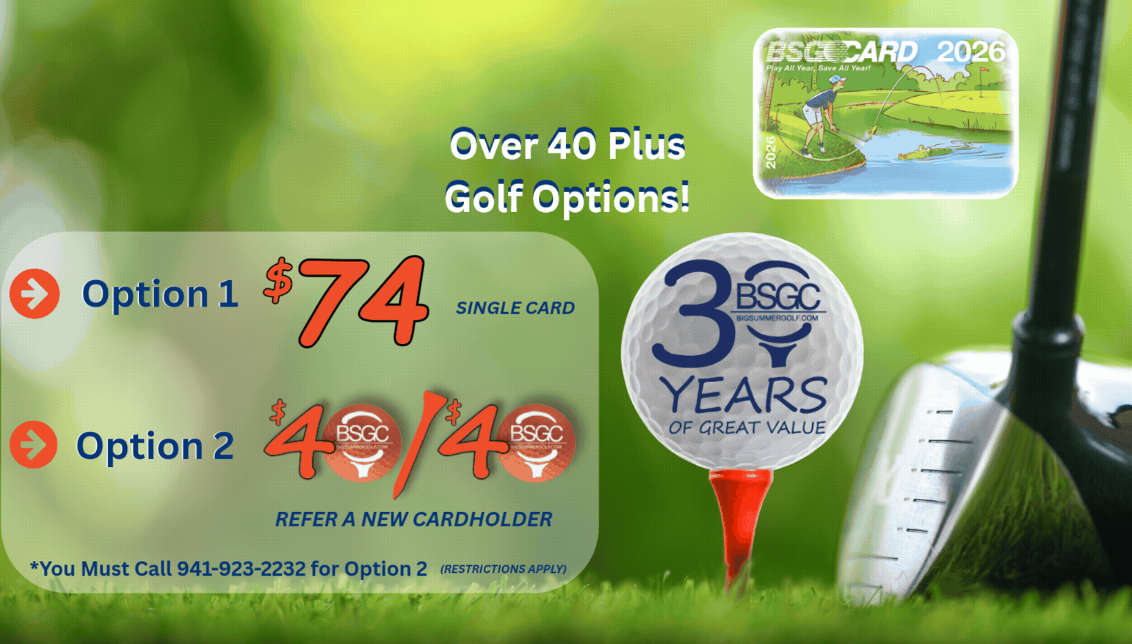 Big Summer Golf Cards Home